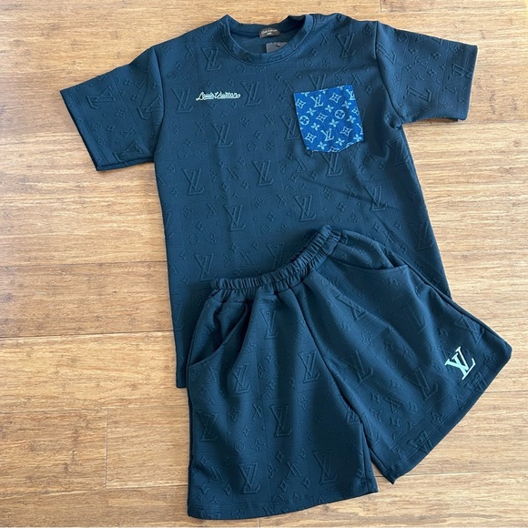 Shorts | Designer Inspired Tshirt Shorts 2 Pc Set | Poshmark